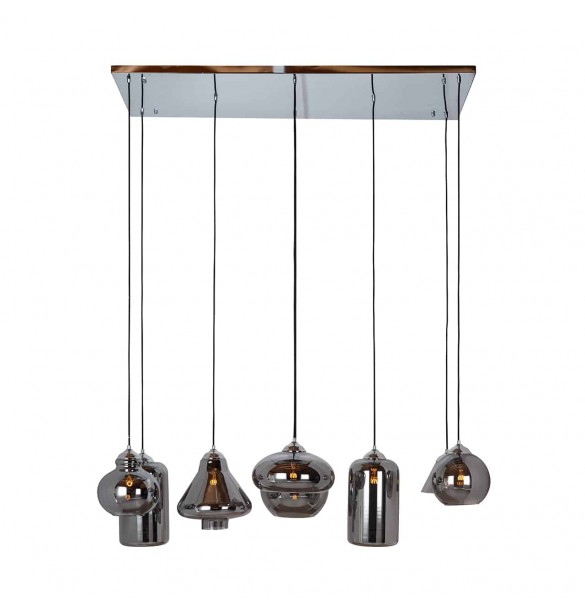 -HL-0101 Pendant lamp Crosley with 8 different lamps (Silver)