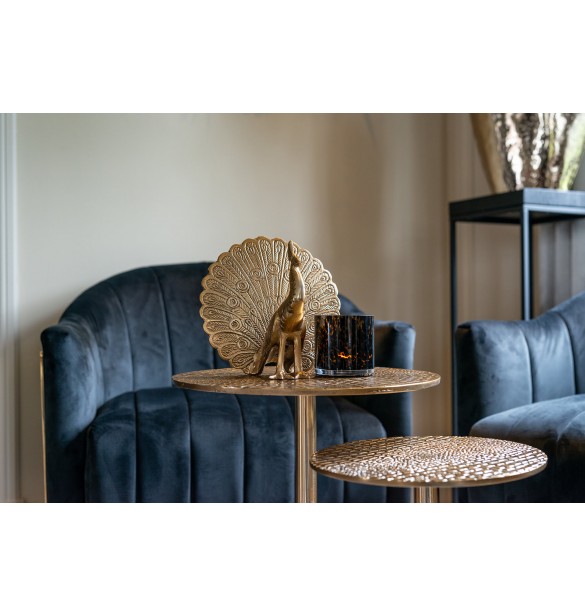 825081 Side table Cobra 40Ø (Black/Gold)