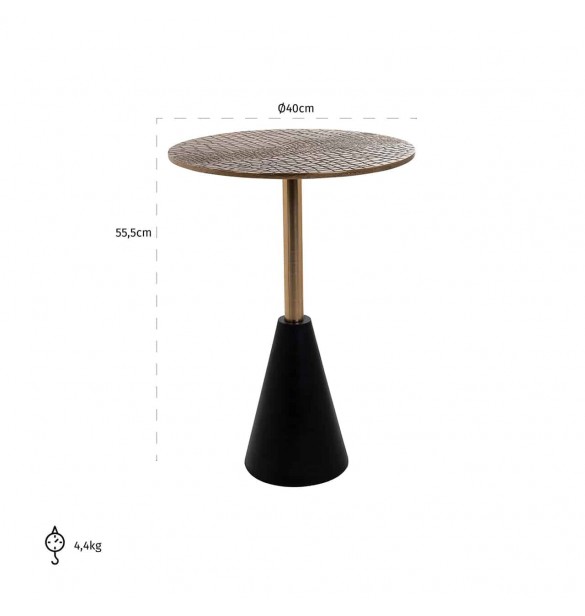 825081 Side table Cobra 40Ø (Black/Gold)